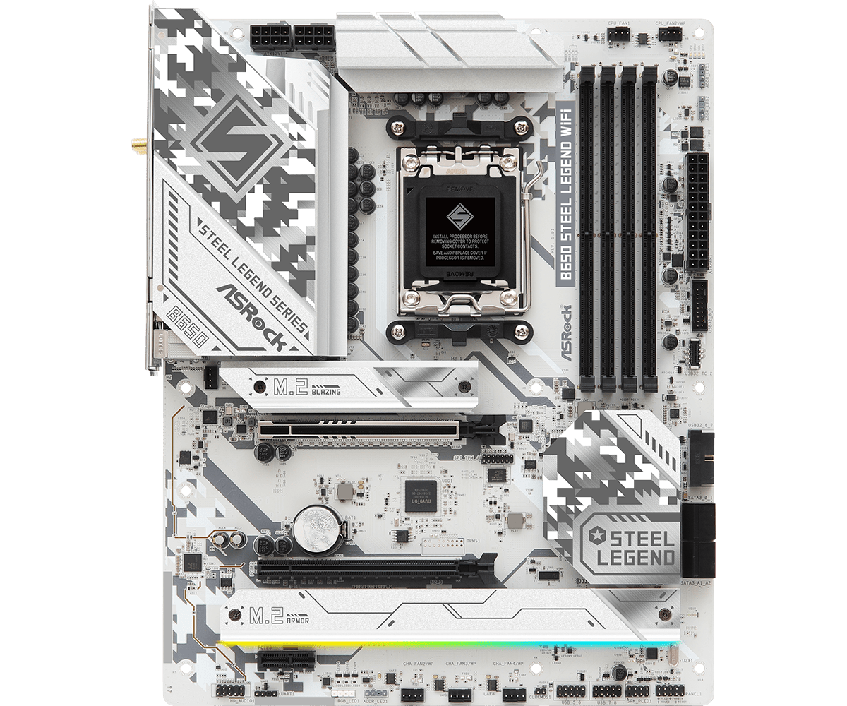 ASRock B650 Steel Legend WiFi White ATX AM5 móðurborð - Eniak