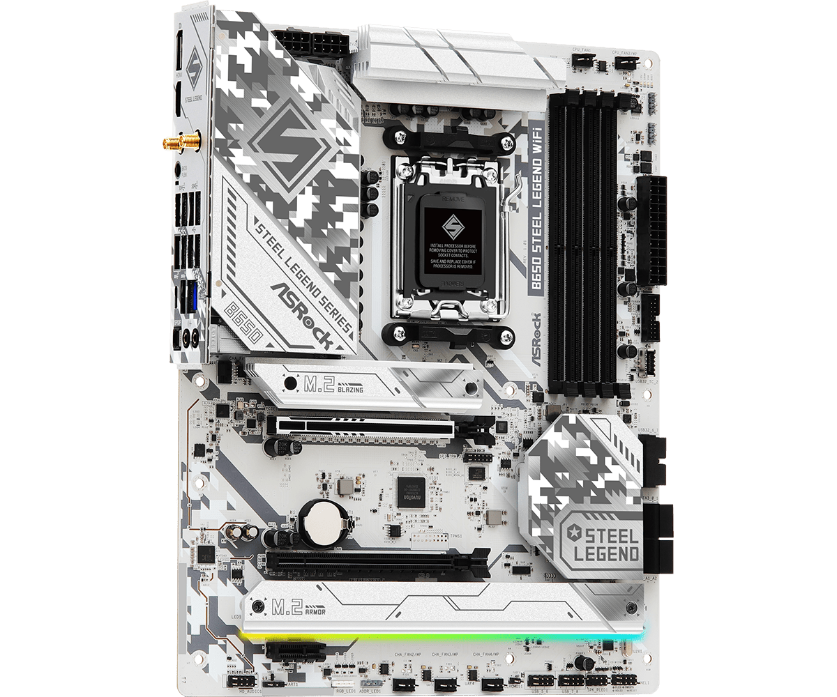 ASRock B650 Steel Legend WiFi White ATX AM5 móðurborð - Eniak